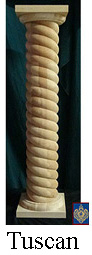 Spiral columns, rope columns by Imperial Productions 1-800-399-7585 ...